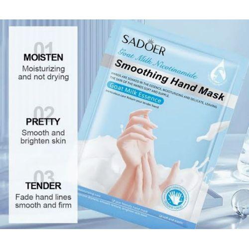 SADOER Hand Mask Goat Milk Niacinamide Exfoliating HandMask